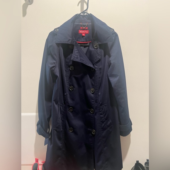 Merona | Jackets & Coats | Merona Navy Blue Jacket Water Resistant ...